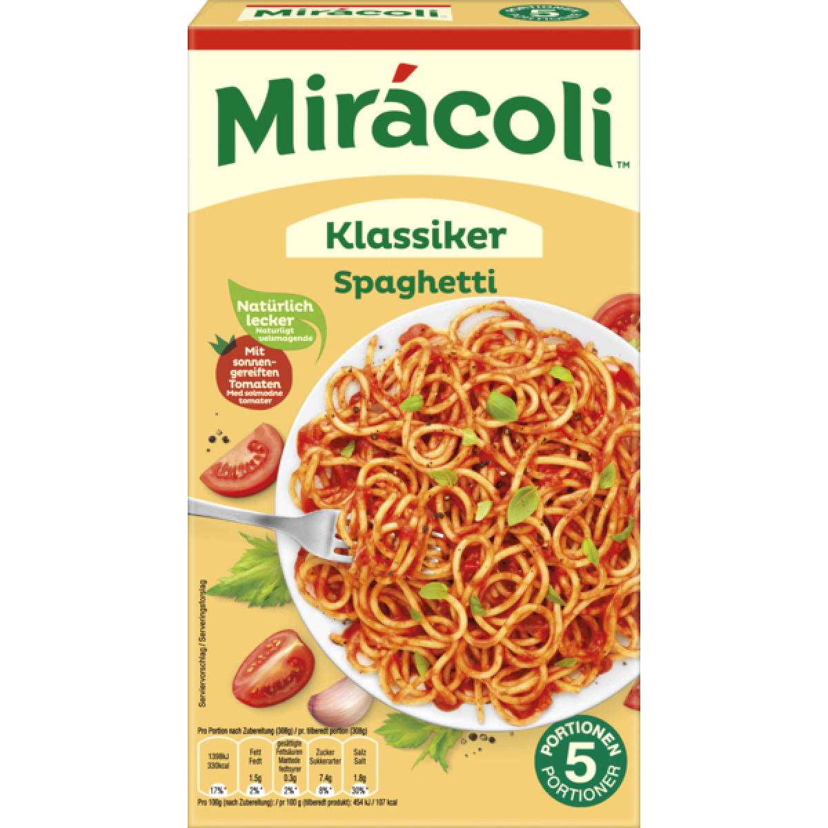Miracoli Spaghetti med Tomatsauce 616g | Bordershop